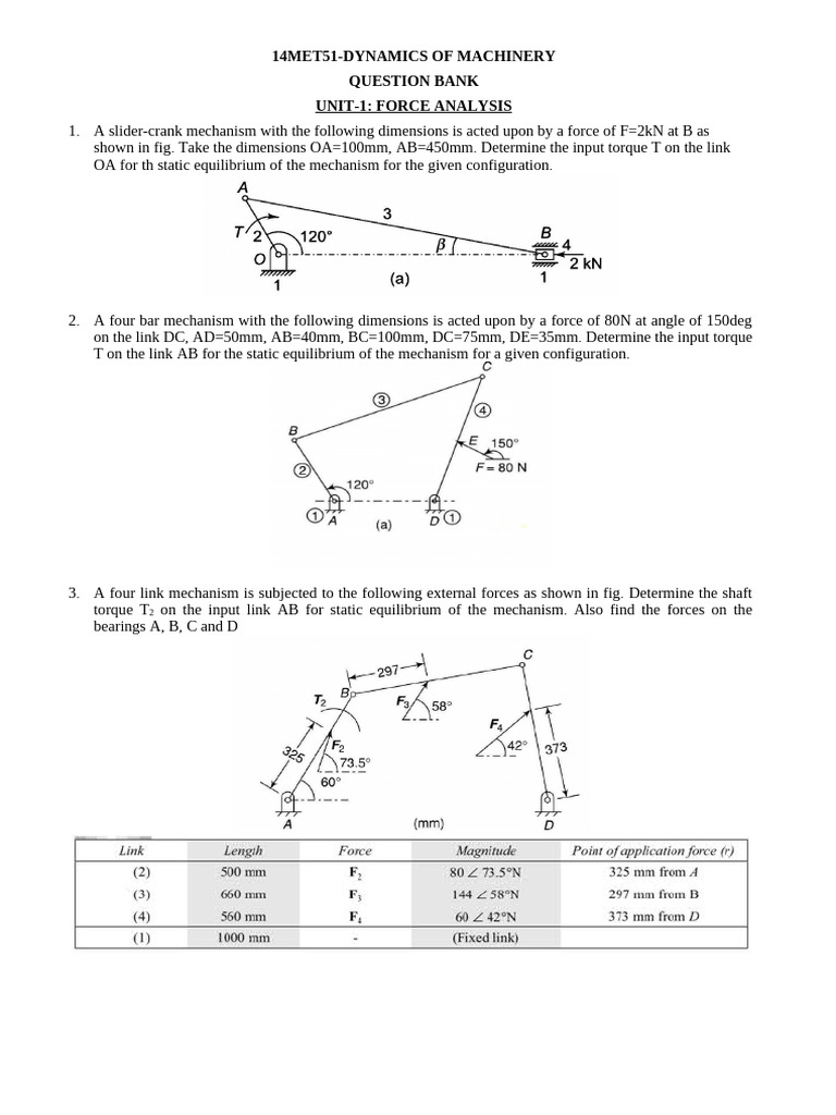 DOM - Question Bank - Problems | PDF