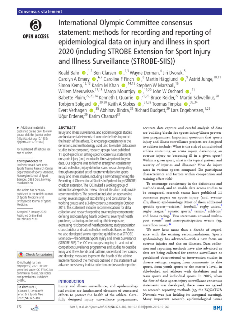 International Olympic Committee consensus | PDF