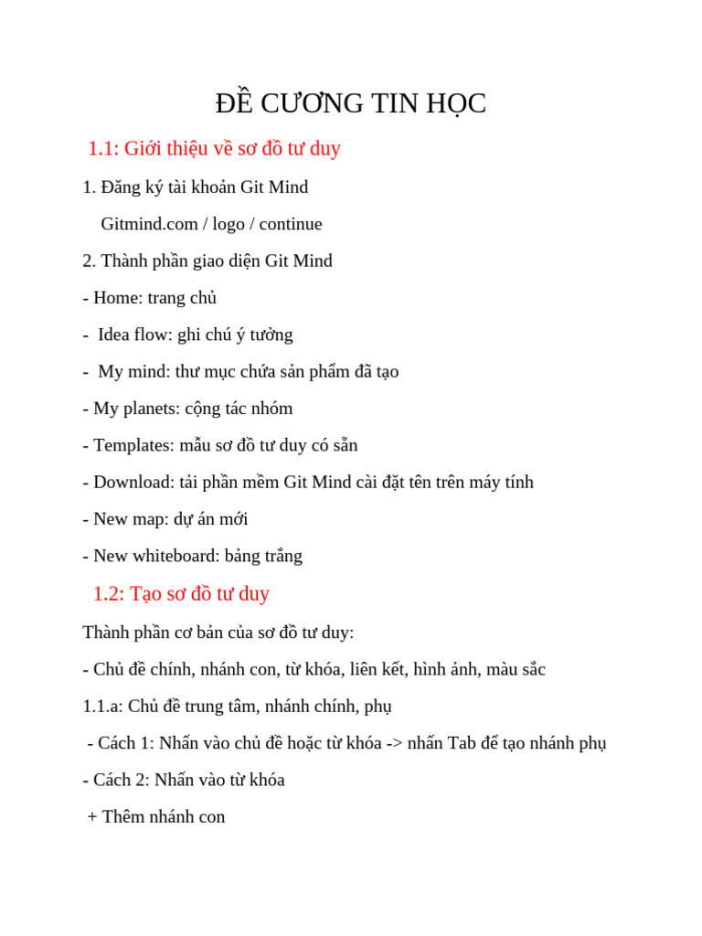 Phạm Bảo Trang - 7A3 - Đề cương Tin học GKI | PDF