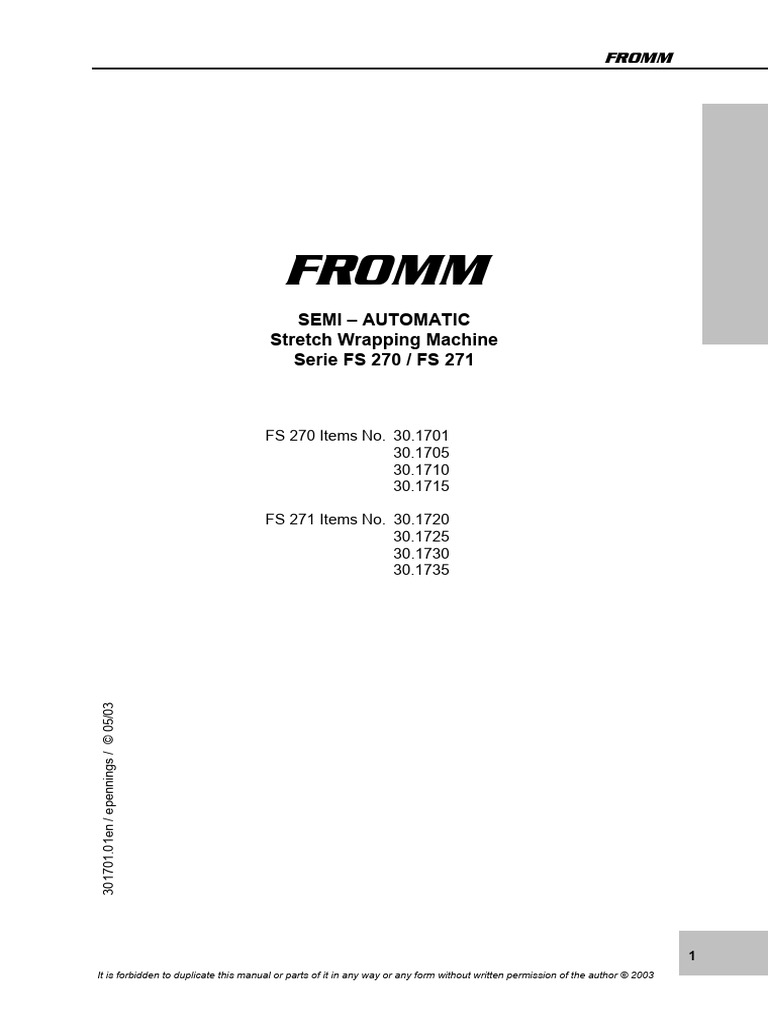 Downloads Manual 301701 01EN Version 01 | PDF