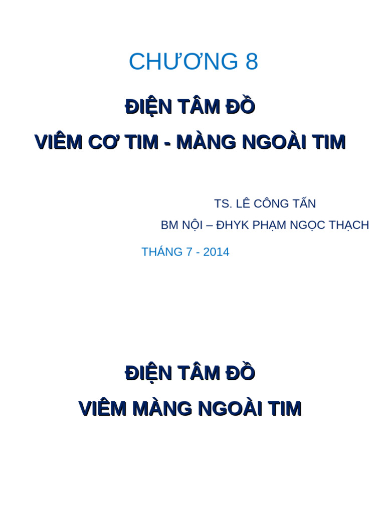 Ecg Viêm Cơ Tim | PDF