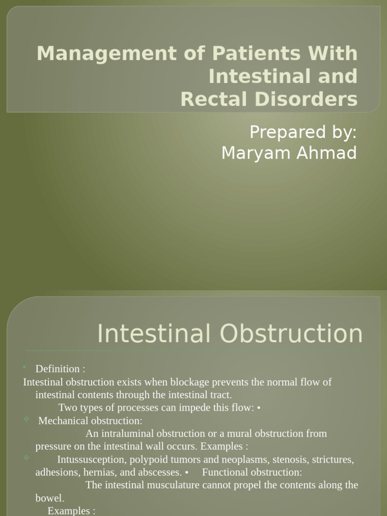 Intestinal Obstruction | PDF