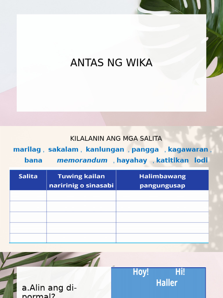 Antas NG Wika | PDF