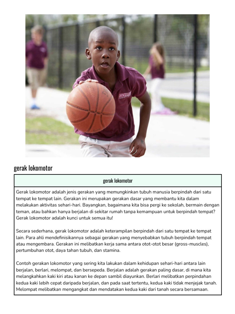 Gerak Lokomotor - by Diffit (Printable) | PDF