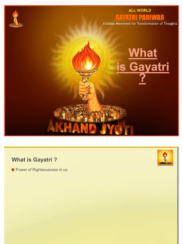 What Is Gayatri? | PDF | Mantra | Hindu Prayer And Meditation