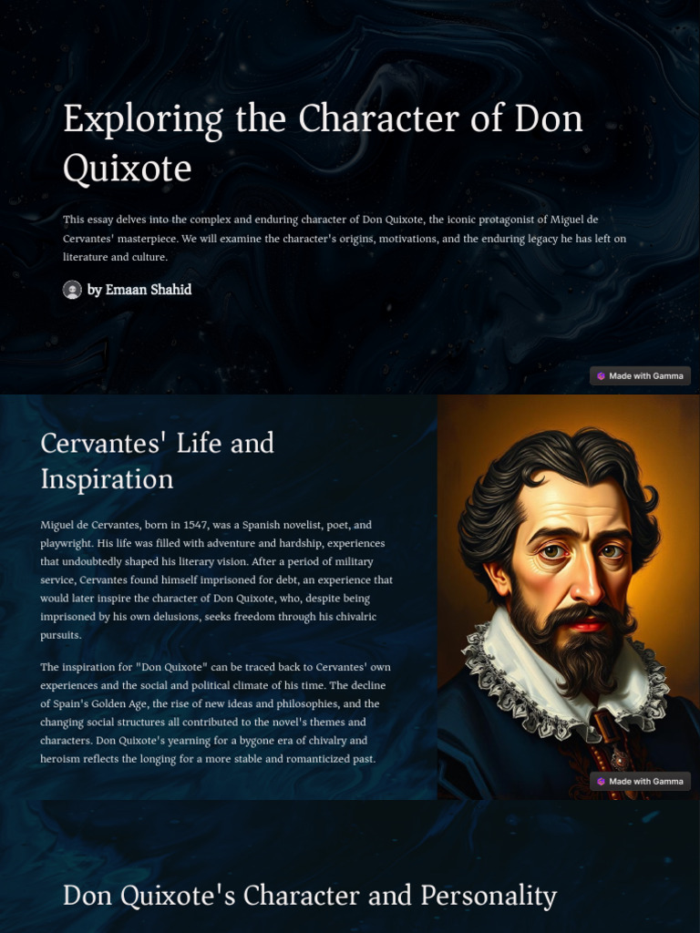 Exploring The Character of Don Quixote | PDF
