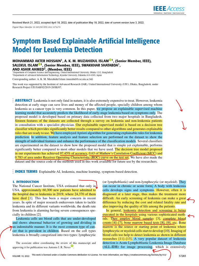IEEE Explainable Artificial Intelligence Model For Leukemia Detection | PDF