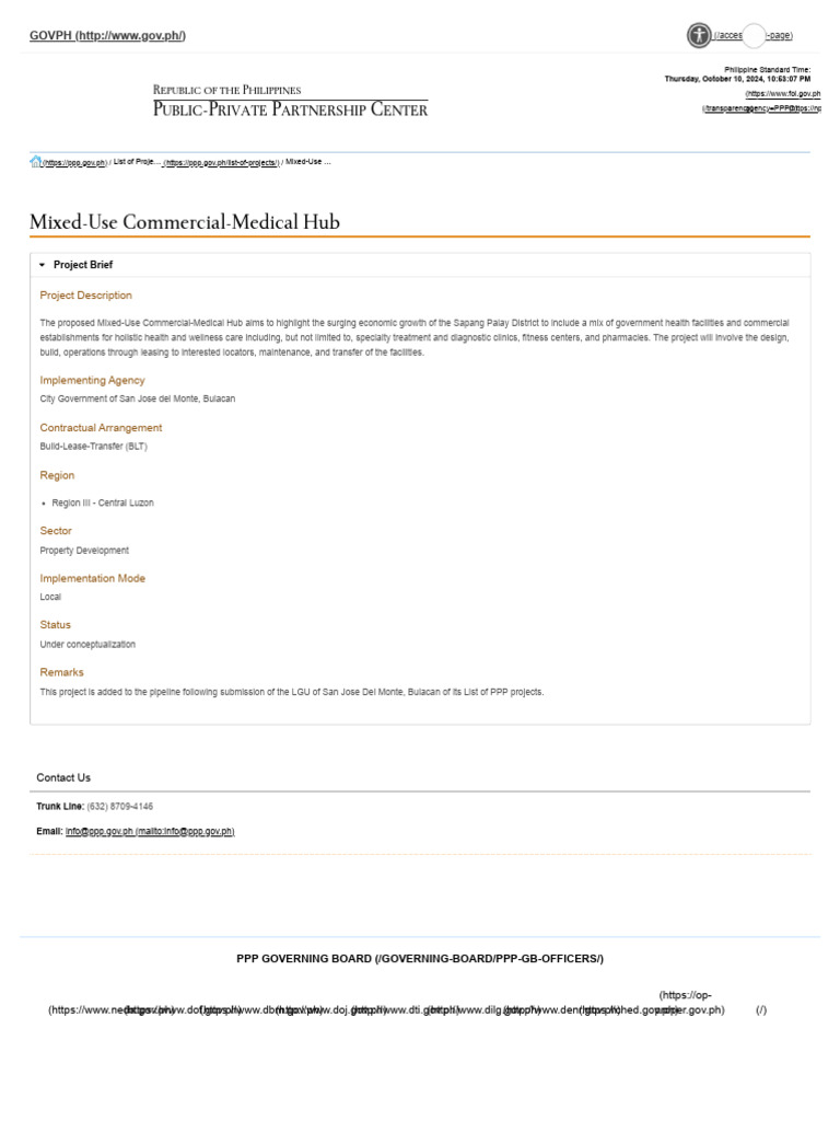 Mixed-Use Commercial-Medical Hub _ PPP Center | PDF