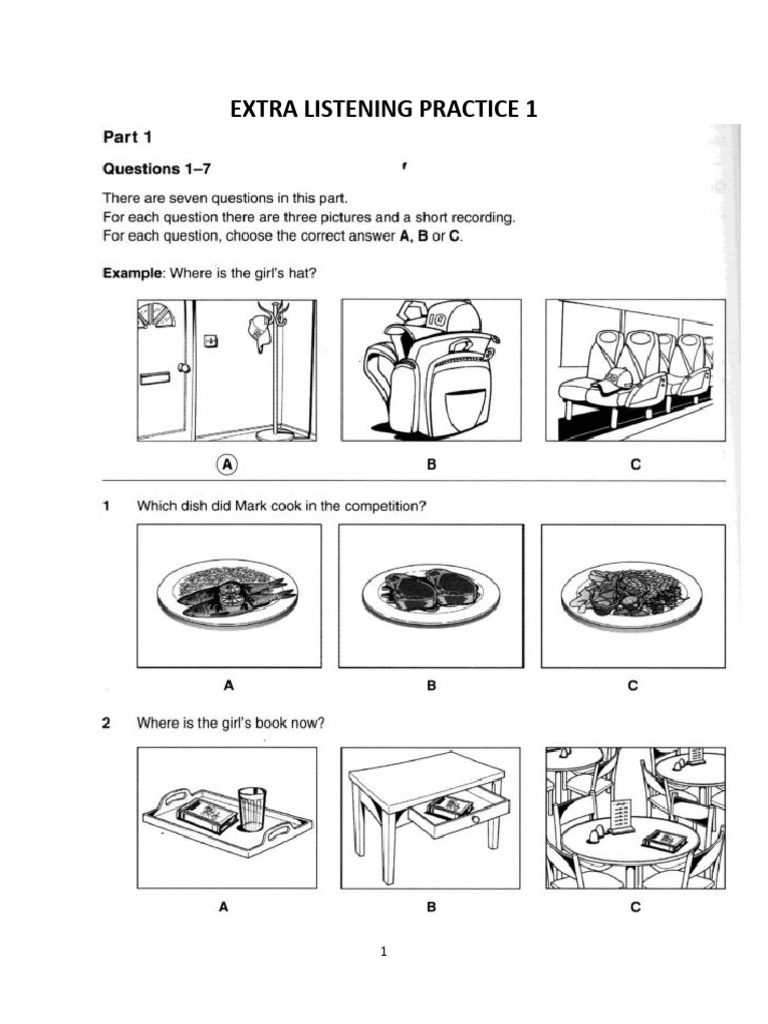 EXTRA LISTENING PRACTICE 1 | PDF