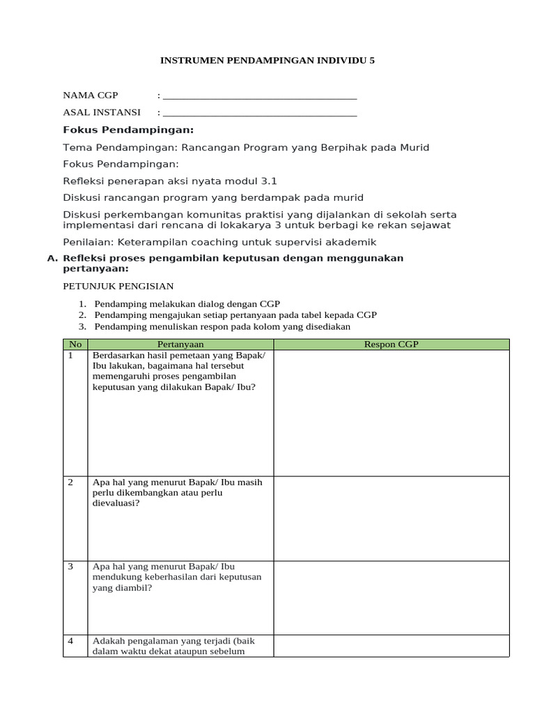 Instrumen Pi-5 CGP A10 | PDF