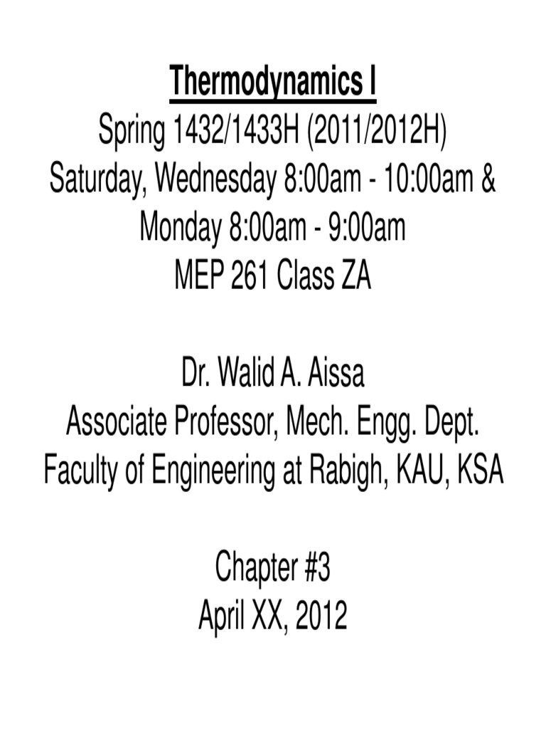 Aissa Thermo1 Chapter 03 Laws | PDF