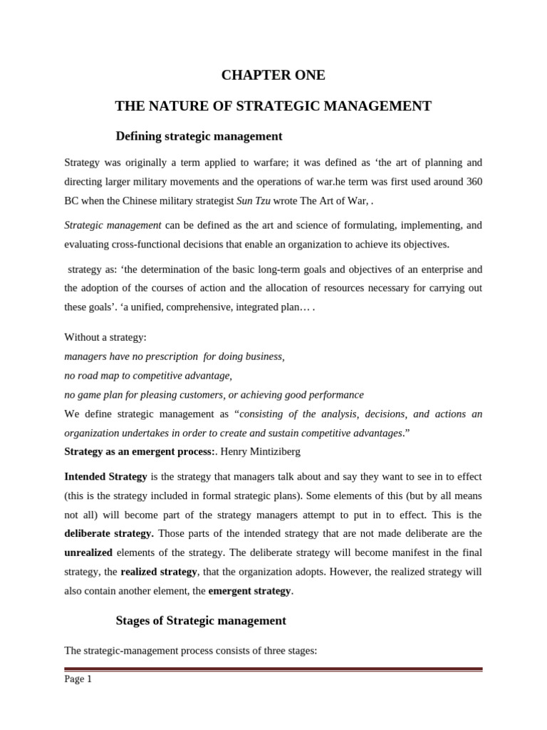 Strategic Management Edited | PDF