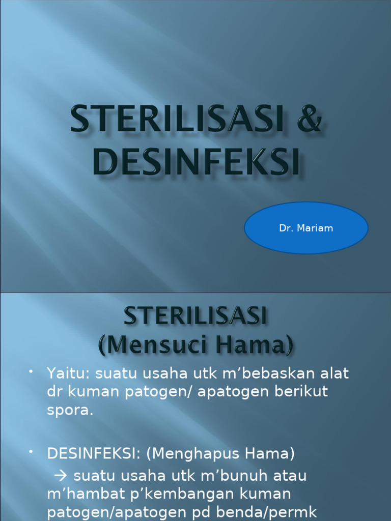 Mfa STERILISASI & DESINFEKSI | PDF