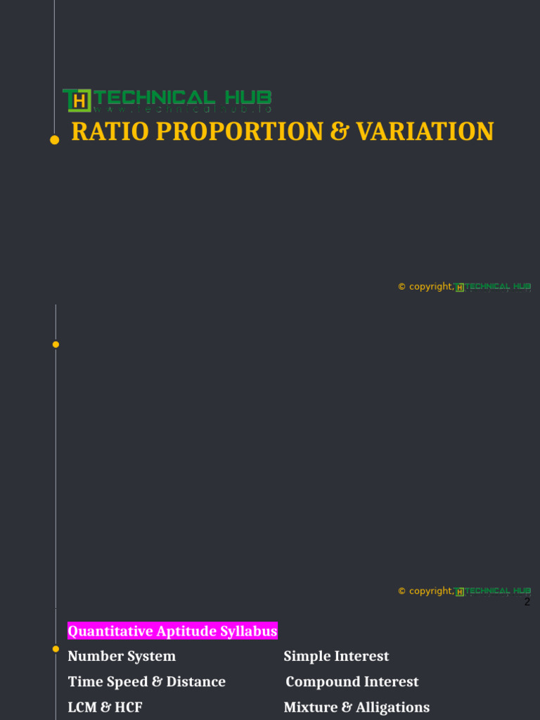 Ratio & Proportio (NEW) | PDF