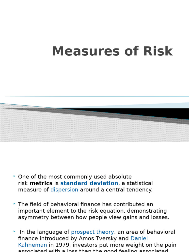 Lect Measures of Risk | PDF