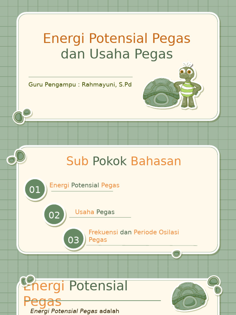 Energi Potensial Pegas Dan Usaha Pegas | PDF