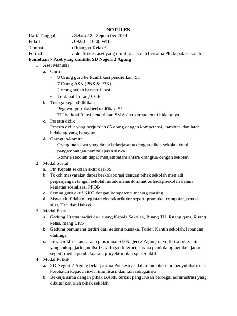 Notulen Rapat Fix | PDF