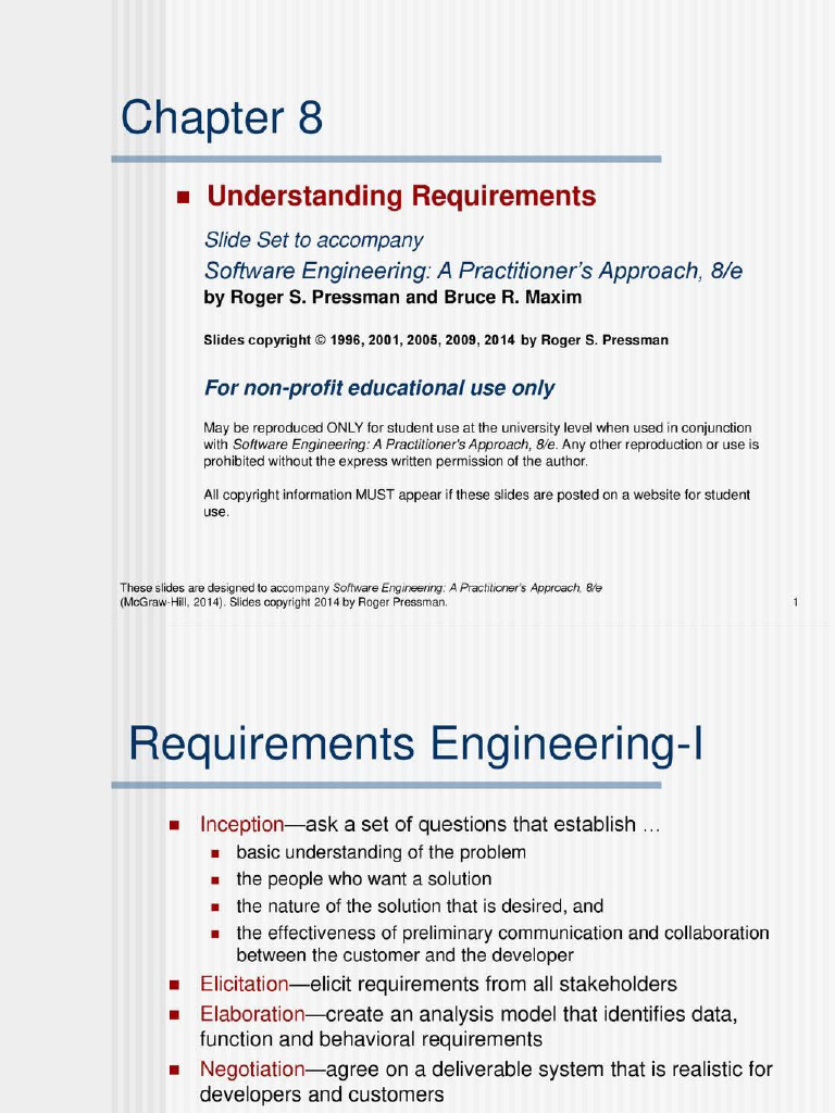 Chapter 8 Understanding Requirements | PDF