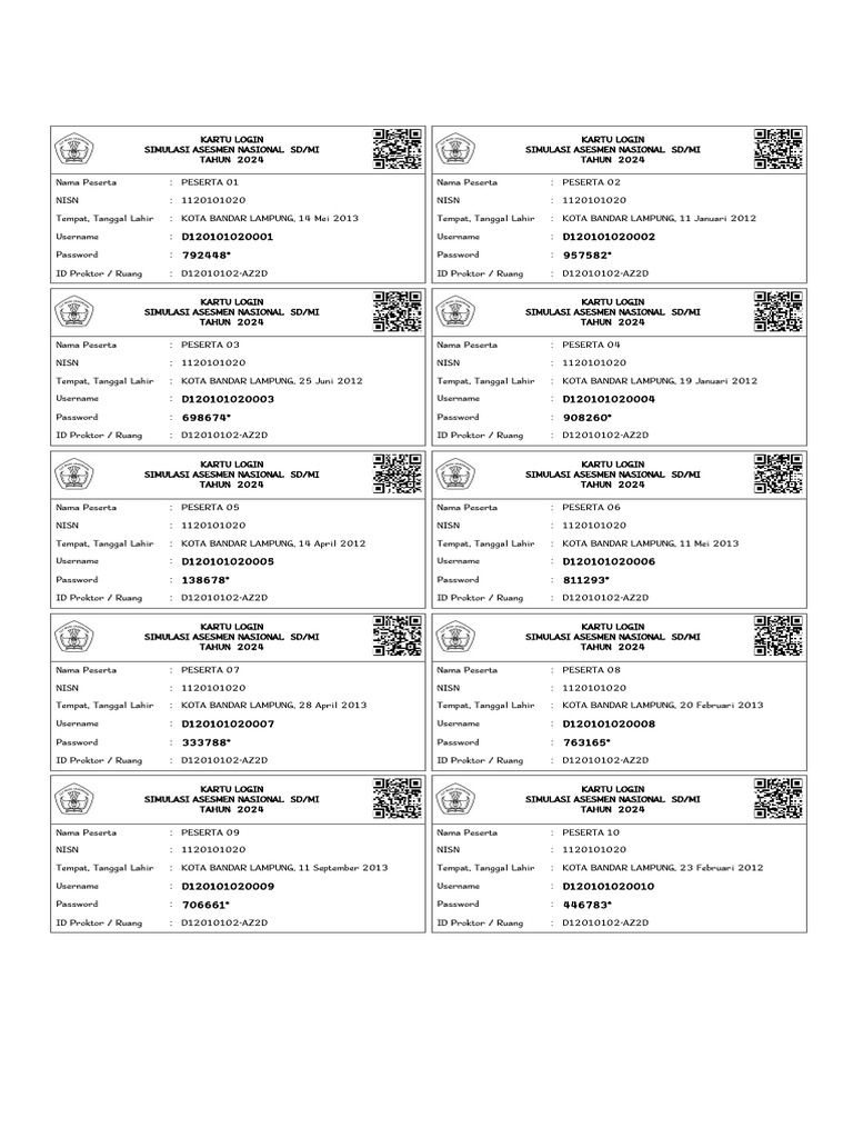 Simulasi Asesmen Nasional - Tahun 2024 | PDF