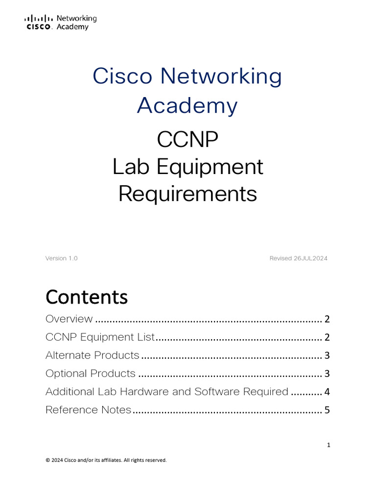 Equipment List CCNP | PDF