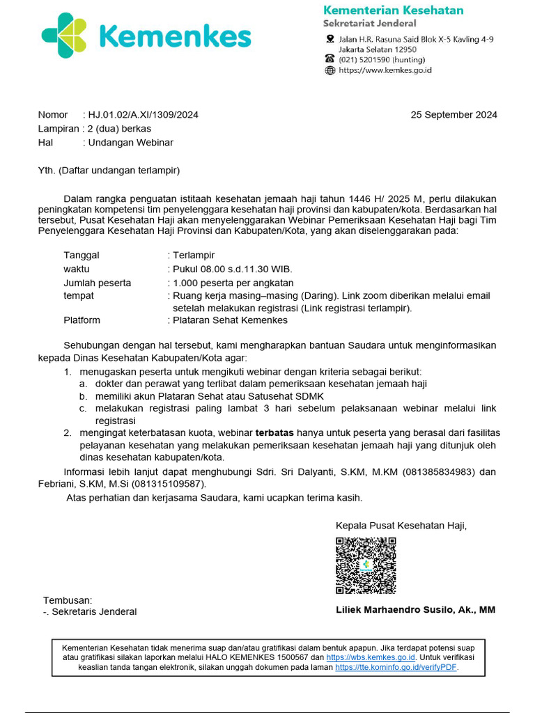 Undangan Pemeriksaan Kesehatan Haji. Web | PDF Undangan Pemeriksaan Kesehatan Haji. Web | PDF