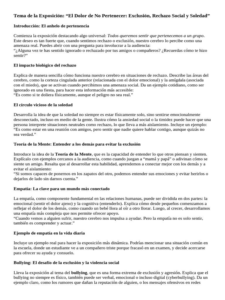 Exposicion Psico II | PDF