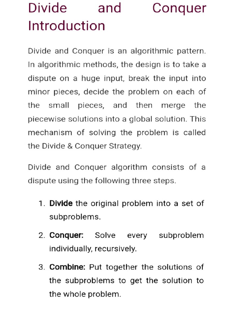 Divide and Conquer | PDF
