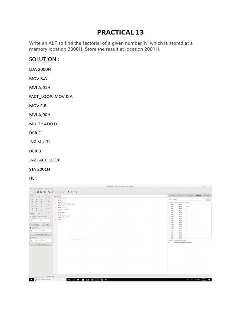 Practical 13: Solution | PDF