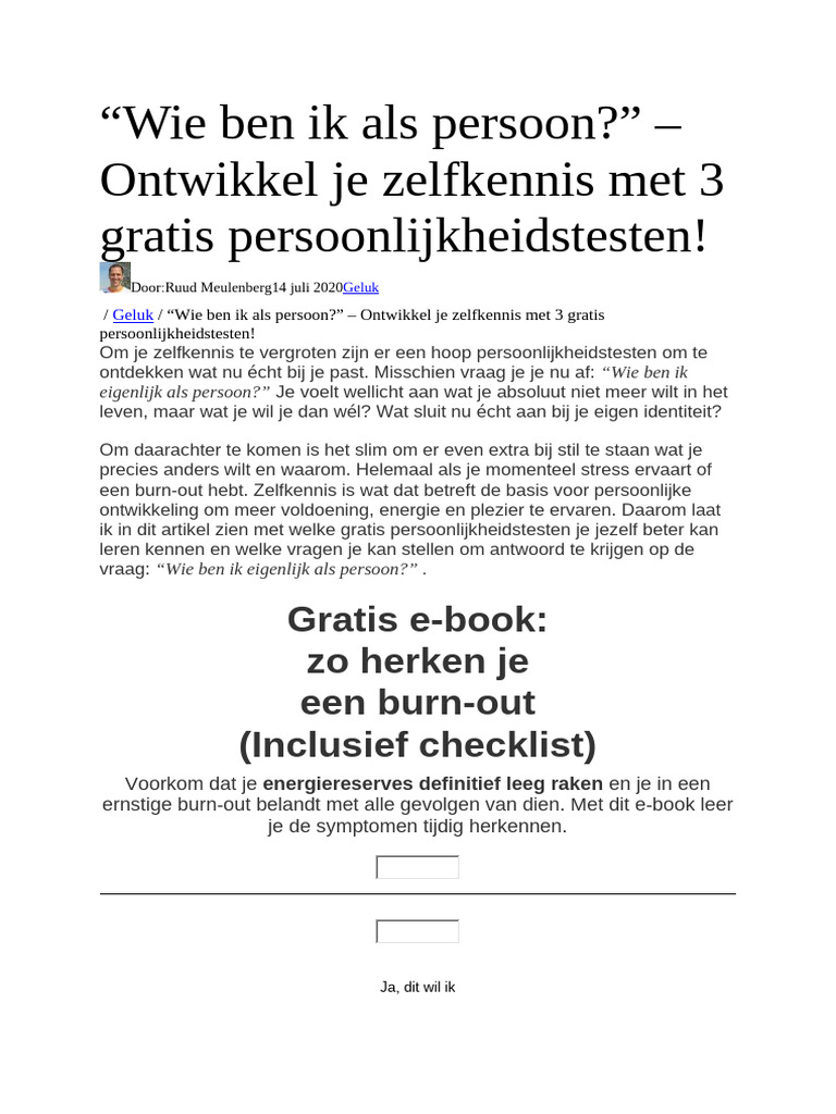 2024-10-13 - 06 - Wie Ben Ik Als Persoon | PDF
