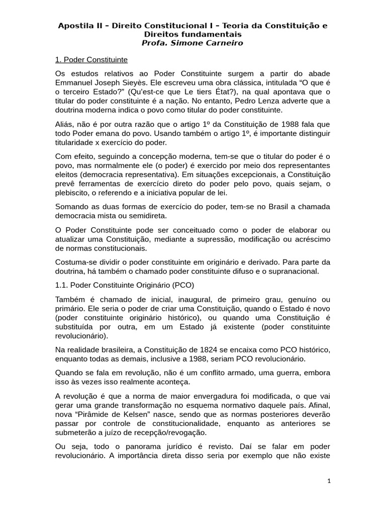 Apost. II Teoria Da Const. e D. Fundamentais | PDF