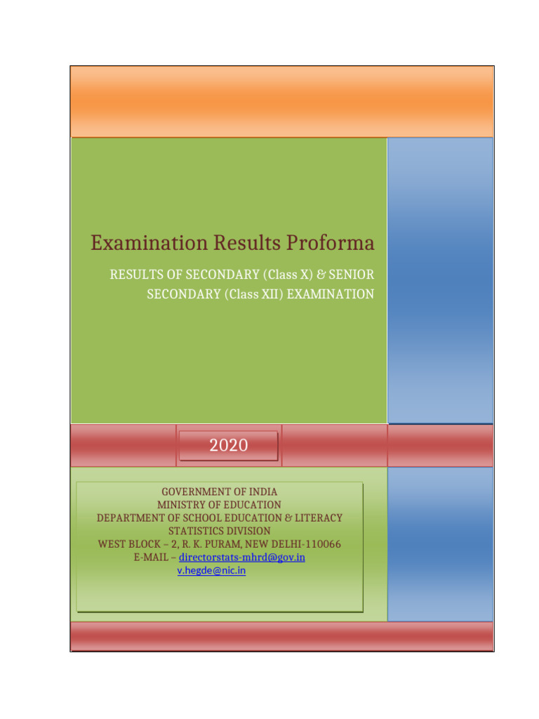 ExaminationResultProforma 2020 | PDF
