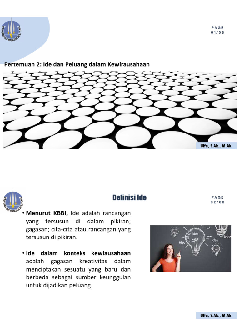 Pertemuan 2 - Ide Dan Peluang Dalam Kewirausahaan | PDF