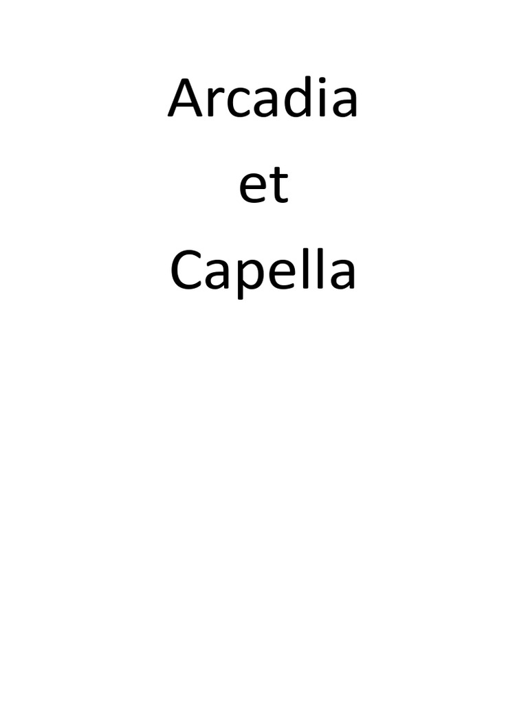 Arcadia et capella | PDF