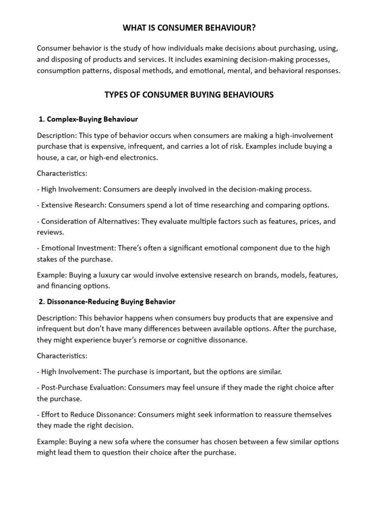 shravani consumer behaviour notes | PDF