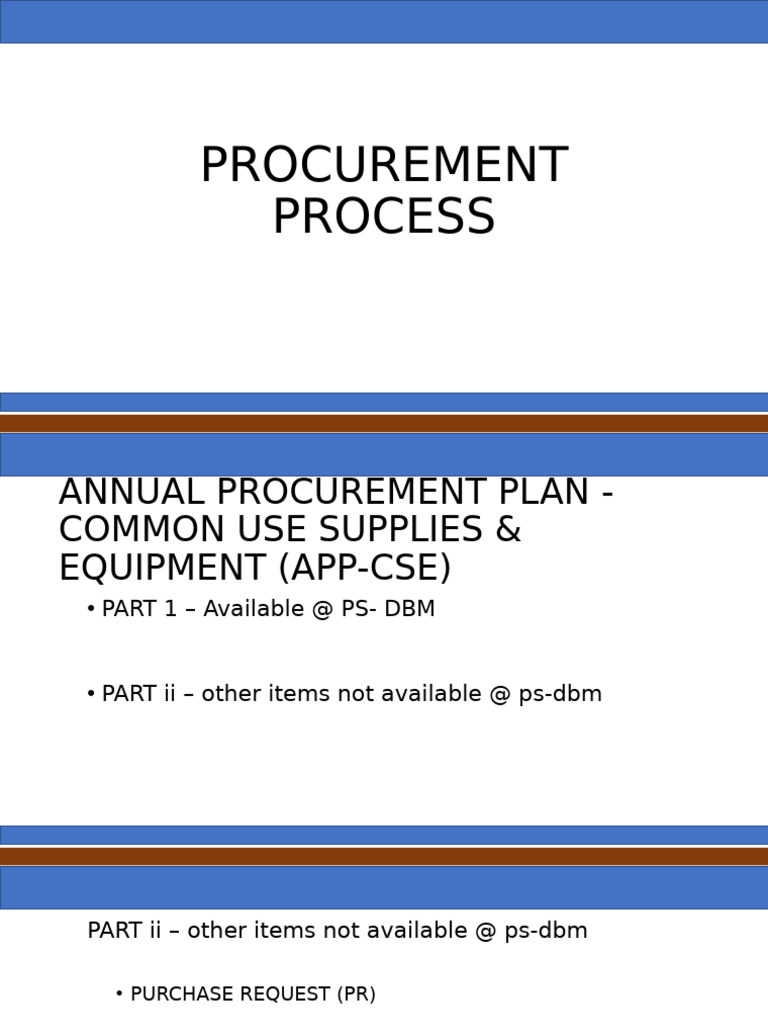 Procurement Process | PDF