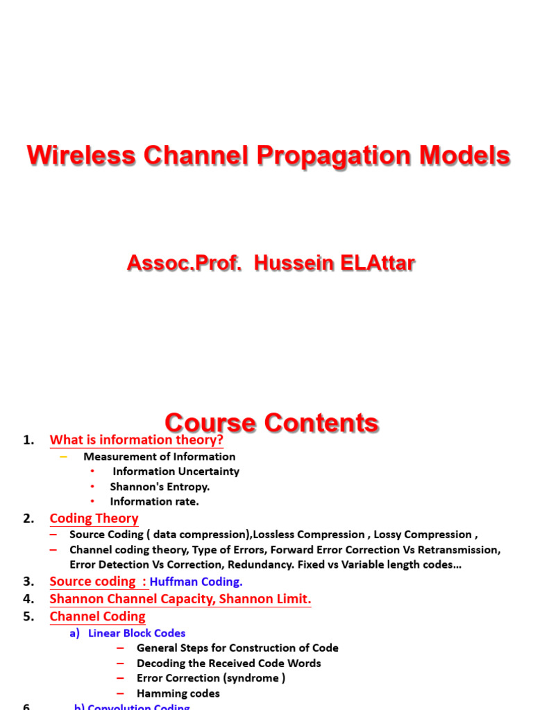 EC825 Wireless Communications Lect 7 | PDF