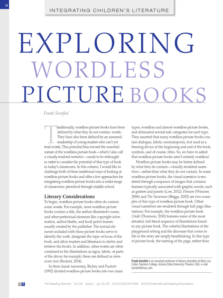 Exploring Wordless Picture Books | PDF