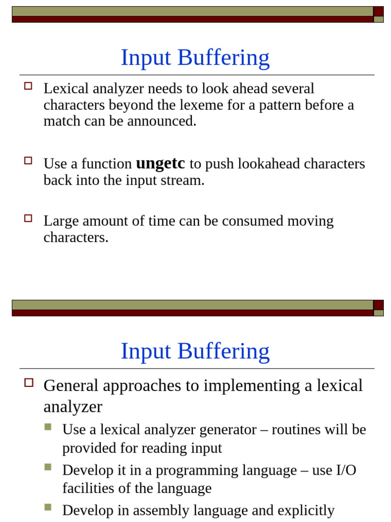 Input Buffering | PDF