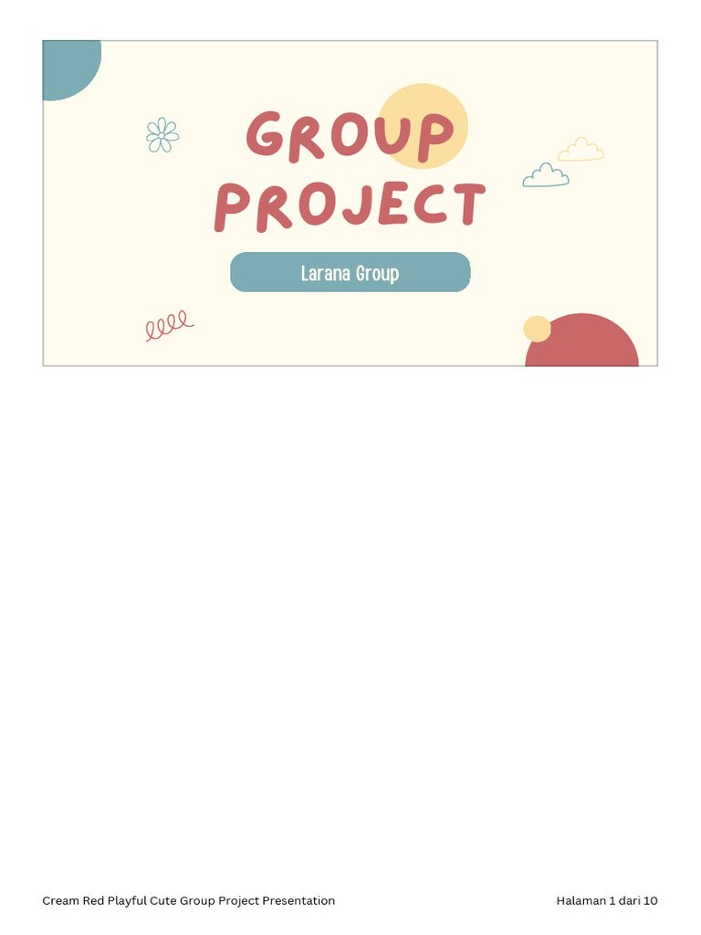 Cream Red Playful Cute Group Project Presentation | PDF