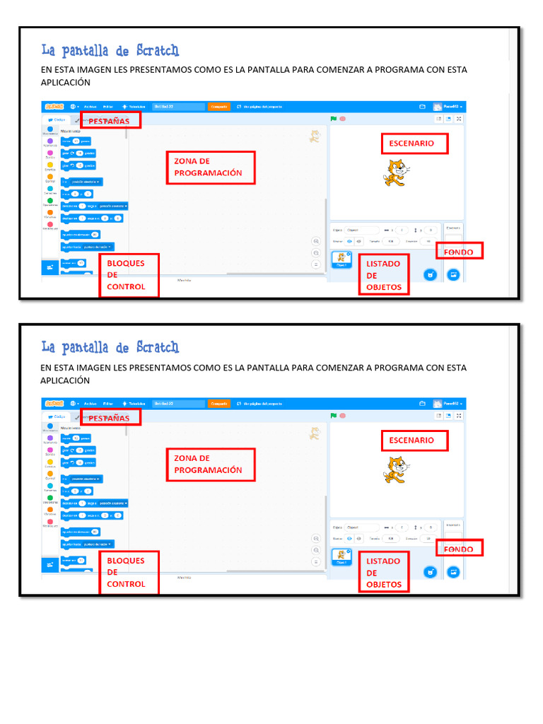 Scratch - Partes de La Pantalla | PDF