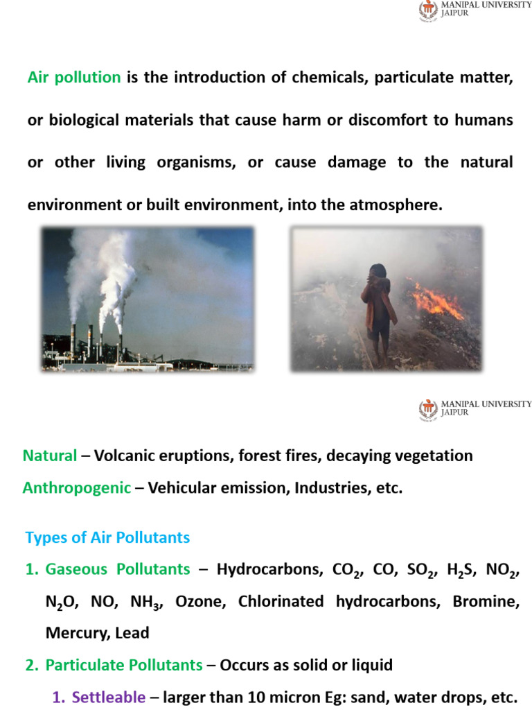 Lec Air Pollution Effects and Control | PDF