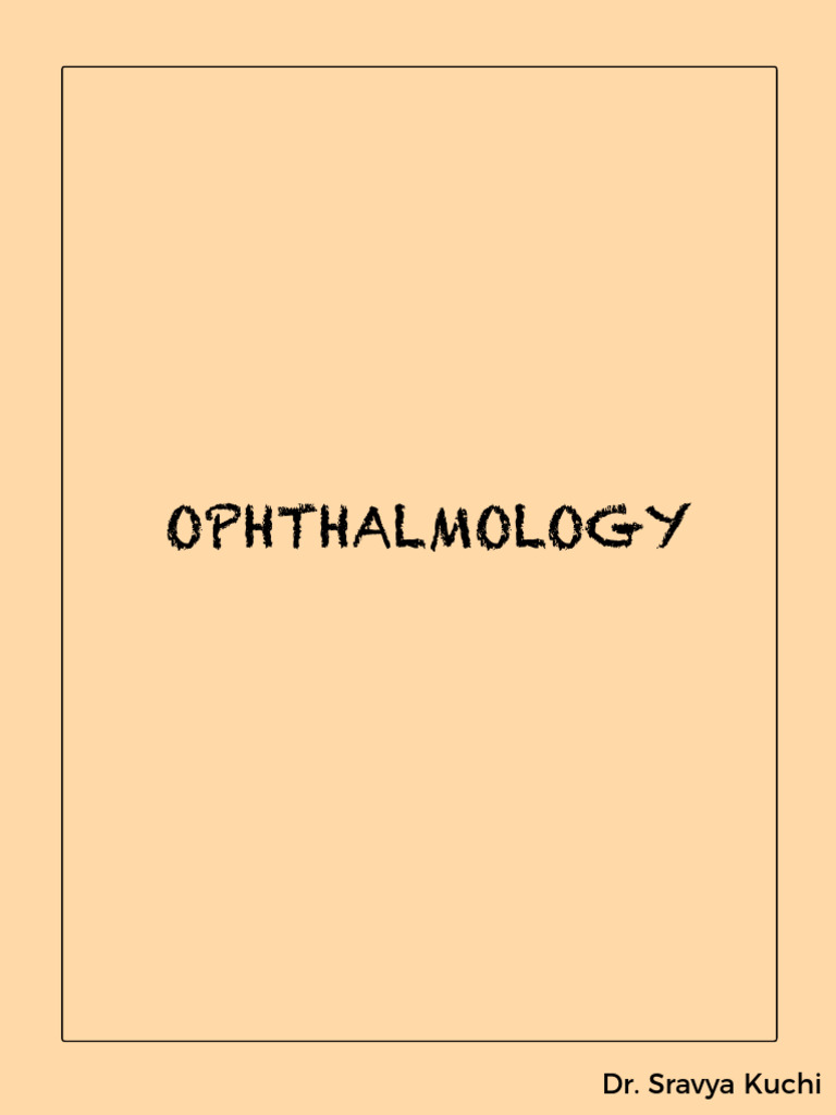 Ophthalmology | PDF