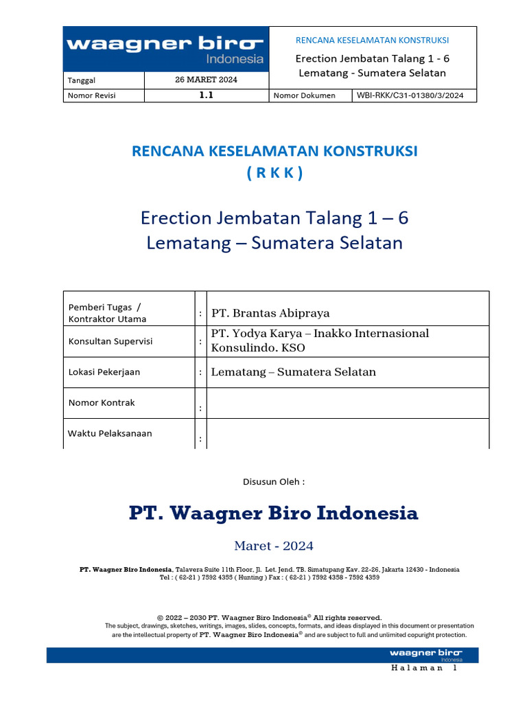RKK Jembatan Lematang - R1 - 1 | PDF