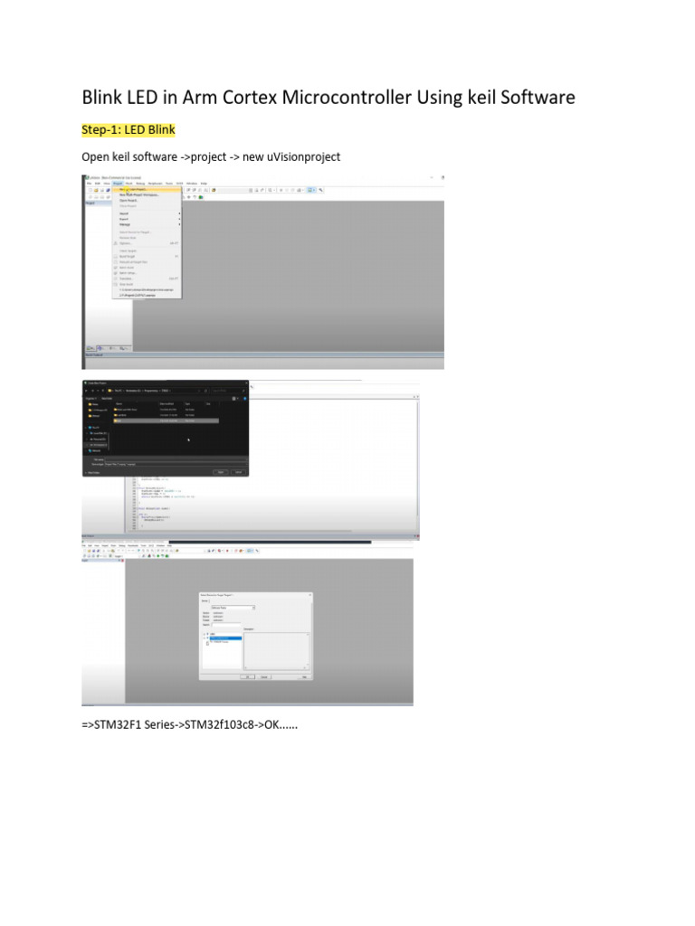 Blink Led In Arm Cortex Microcontroller Using Keil Software Pdf