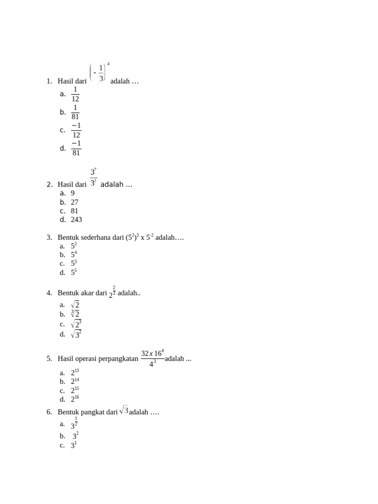 PTS ganjil mtk 9 | PDF