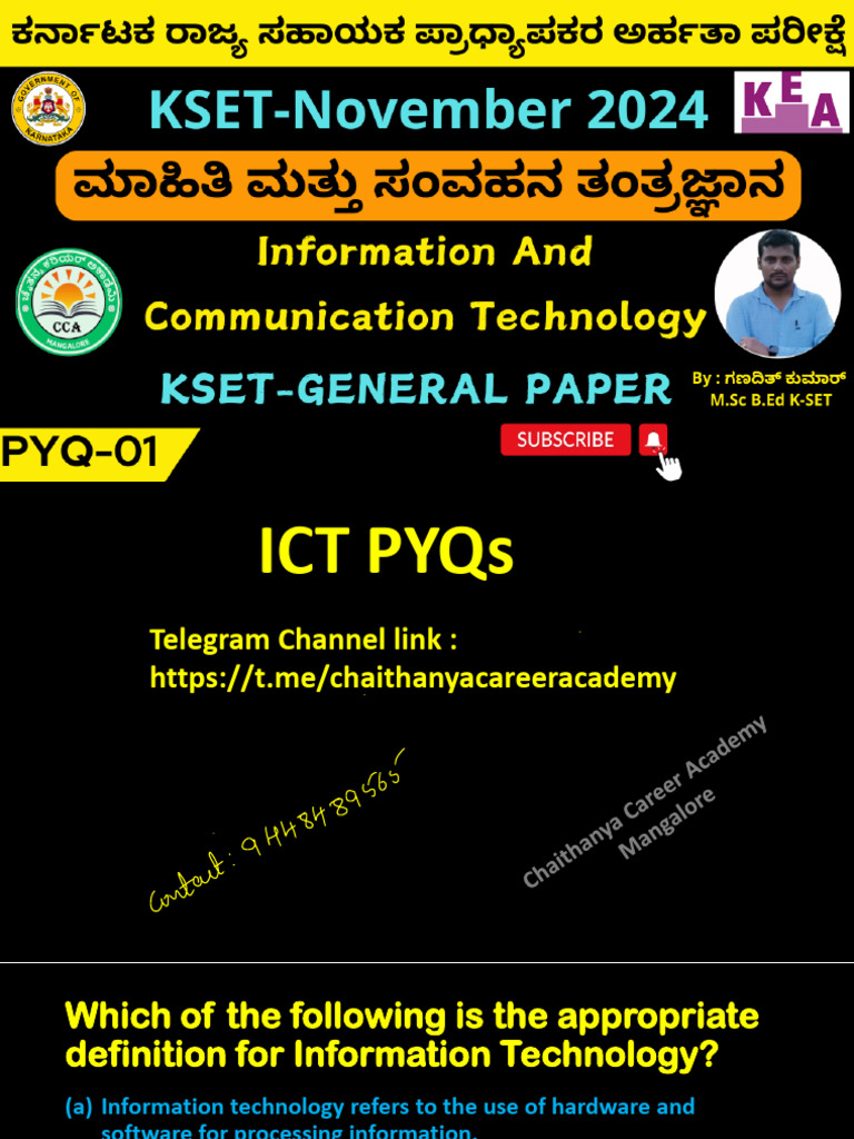 KSET_ICT_PYQs_01 | PDF