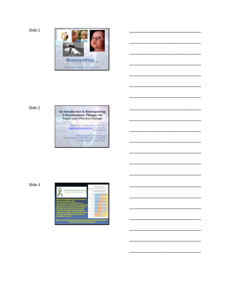 Brain Spotting Slides Training | PDF