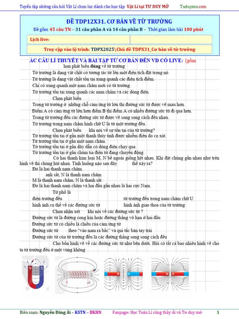 de tdp12x31 DTL Co Ban Ve Tu Truong PDF | PDF