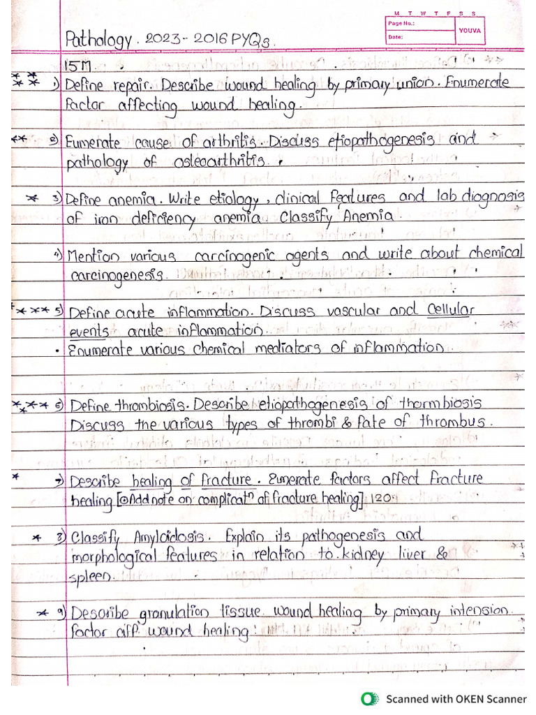 Pathology PYQs | PDF