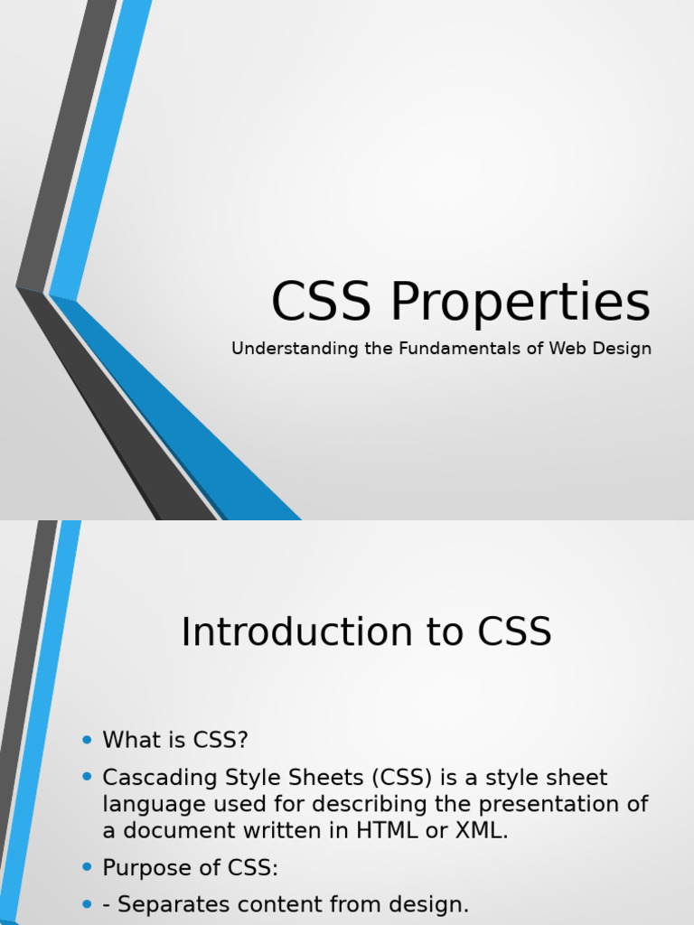 CSS Properties Presentation | PDF